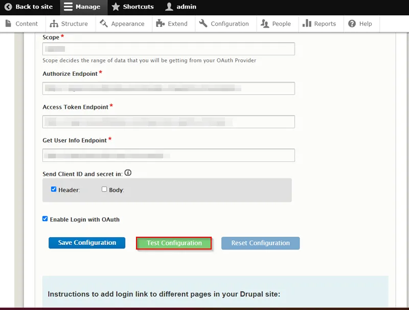 Fusionauth Sso Login With Drupal Oauthopenid Client